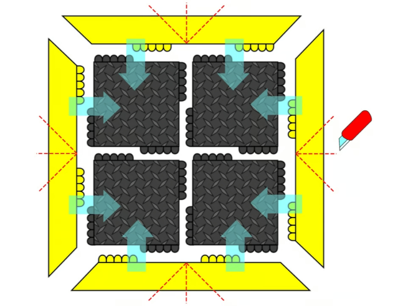 Notrax De-Flex® Niru® Heavy Duty Interlocking Rubber Floor Mats 572 Series