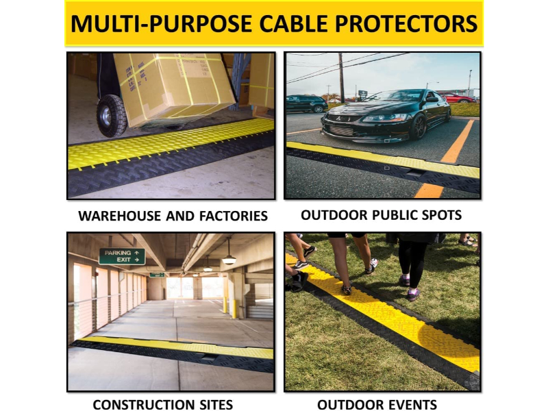 ATLAS® Cable Protector Ramp | Heavy-Duty Cable Protector | Rubber Cable ...