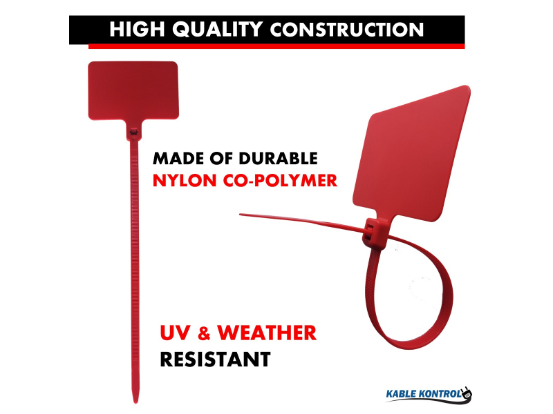 Kable Kontrol® Large ID Flag Cable Zip Ties