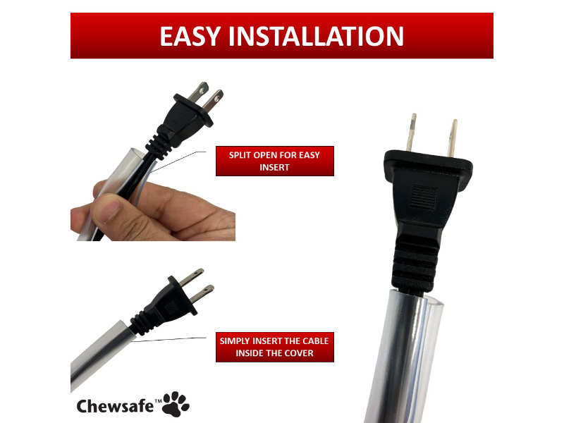 Chewsafe® Pet Resistant Cord Protector | Cord Cover for Pets