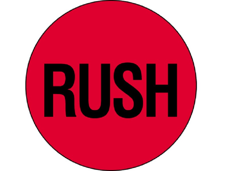 Circle - Rush Fluorescent Red Labels