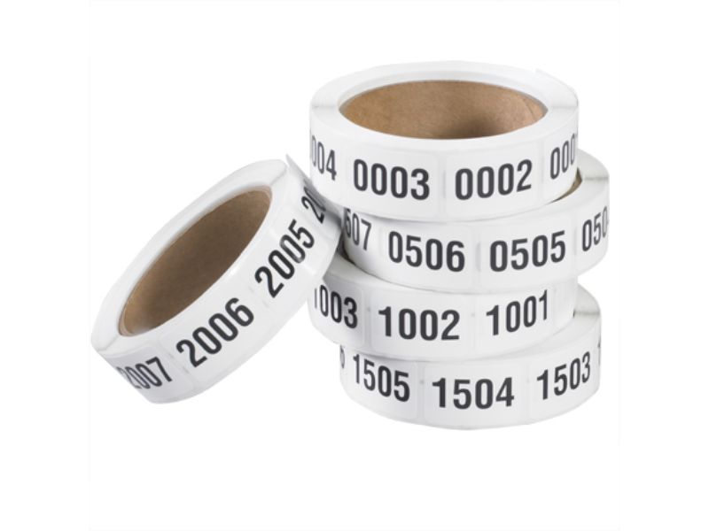 Consecutive Numbered Inventory Labels