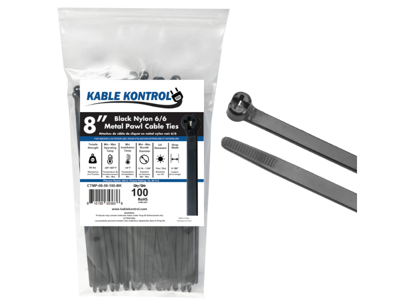 Metal Pawl Cable Ties | Metal Tooth Zip Ties| Kable Kontrol®