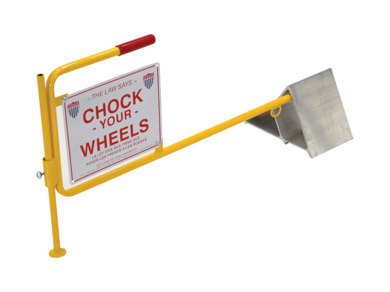 Vestil® Aluminum Wheel Chock with Flag