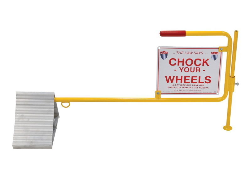 Vestil® Aluminum Wheel Chock with Flag
