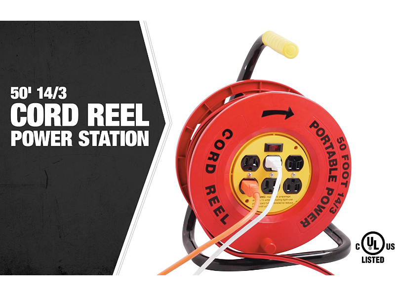 Designers Edge Power Stations Retractable Cord Reel