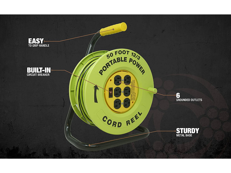 Designers Edge Power Stations Retractable Cord Reel