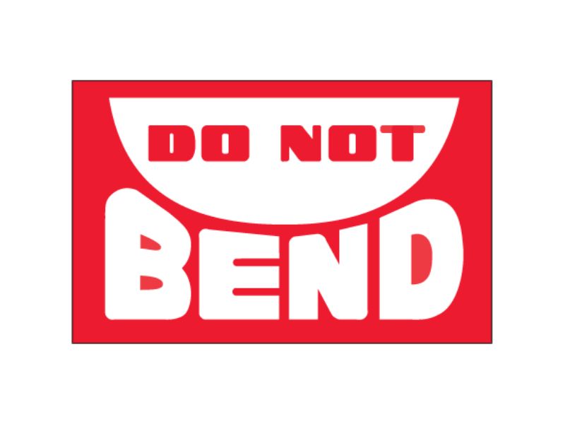 Do Not Bend Labels