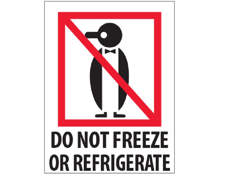 Do Not Freeze or Refrigerate Labels