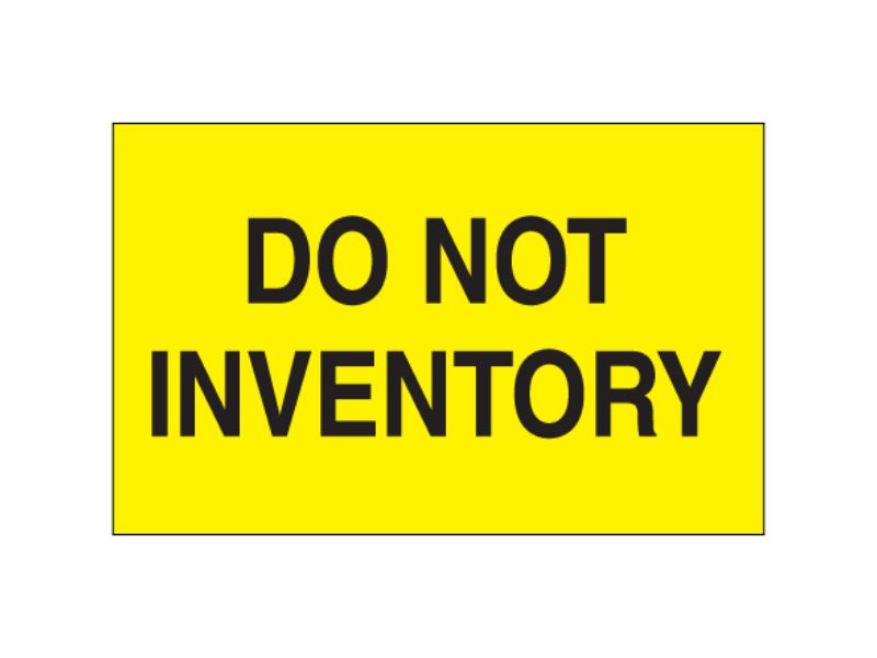 Do Not Inventory Fluorescent Yellow Labels