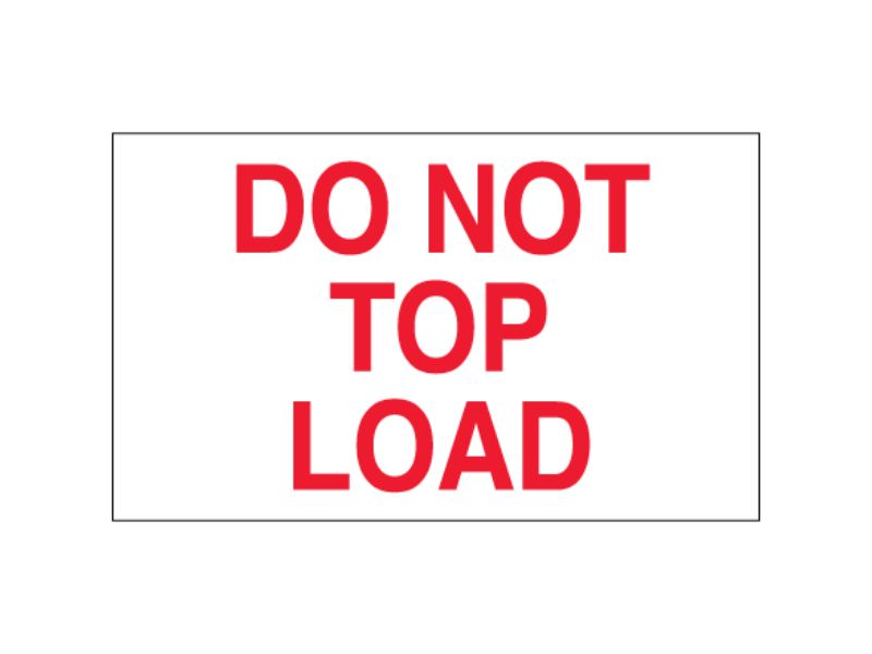 Do Not Top Load Labels