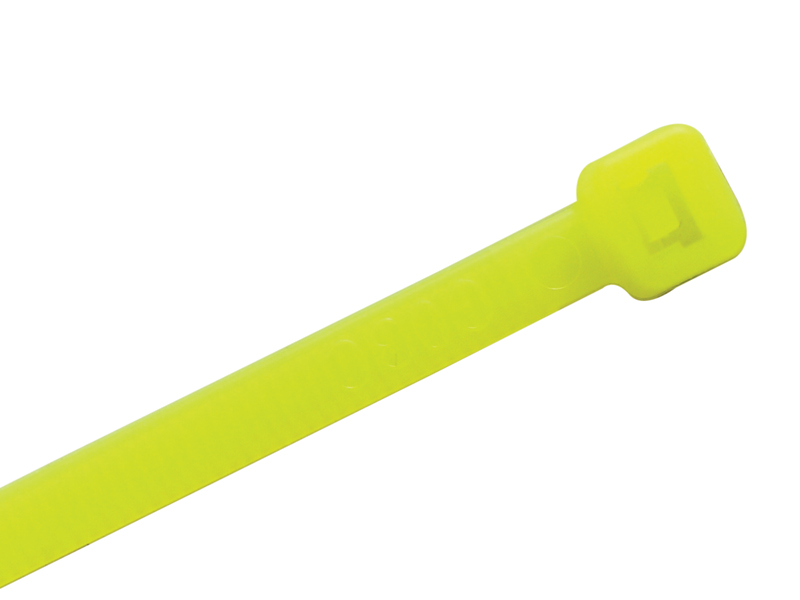 Fluorescent Yellow Zip Ties | Nylon Self-Locking Cable Ties - 4” to 14