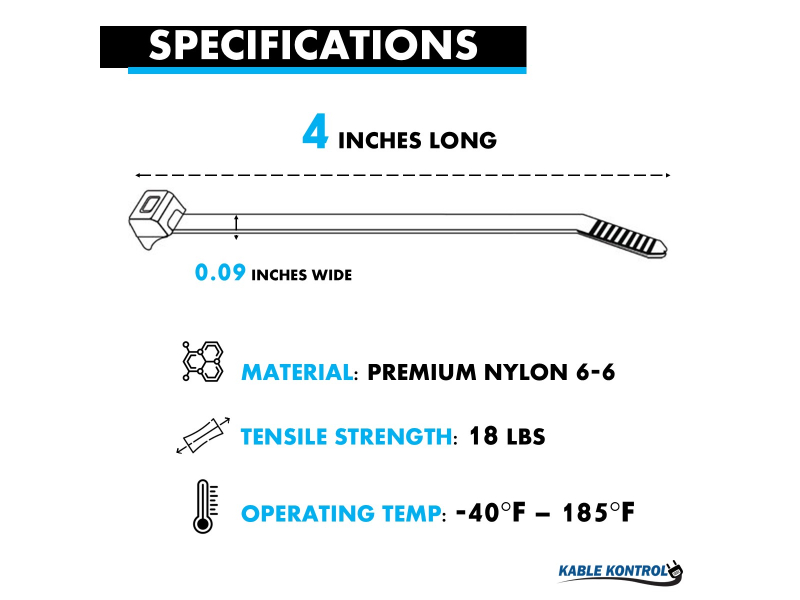 Fuel Line Radius Cable Zip Ties | Superior Durability | Kable Kontrol®