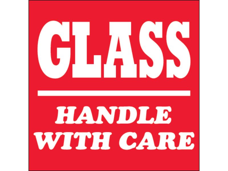 Glass - Handle With Care Labels