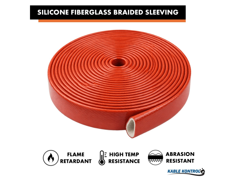 Heat Resistant Silicone Jacketed Fiberglass Cable Sleeve | Kable Kontrol®
