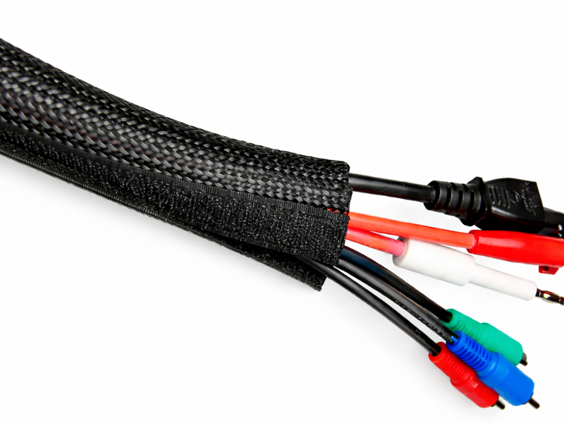 Hook and Loop Closure Wrap Around Braided Cable Sleeve | Kable Kontrol®