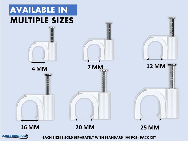 Kable Kontrol® Cable Staple Nail Clips