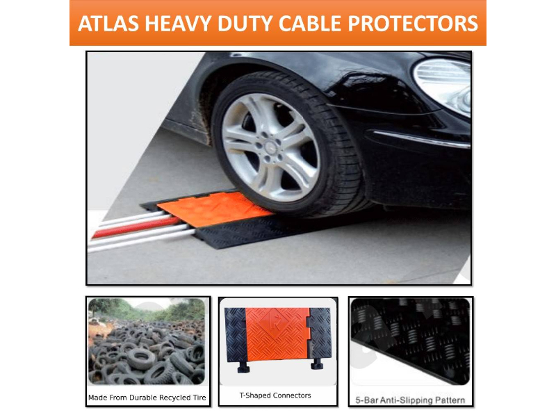 ATLAS Extra Heavy-Duty 5 Channel Cable Protector Ramp - CP9984-OR