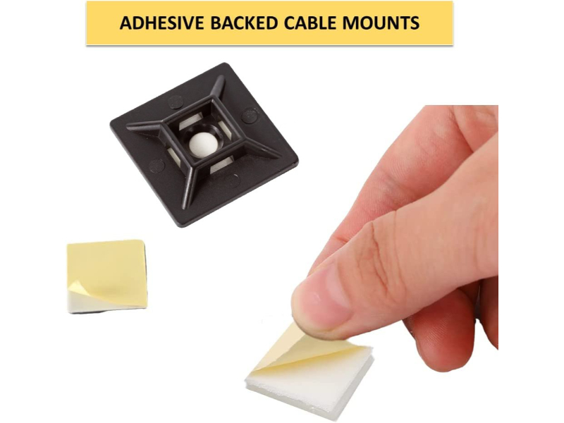 Kable Kontrol® Adhesive Backed Cable Tie Mounts | Adhesive Zip Tie Mounts