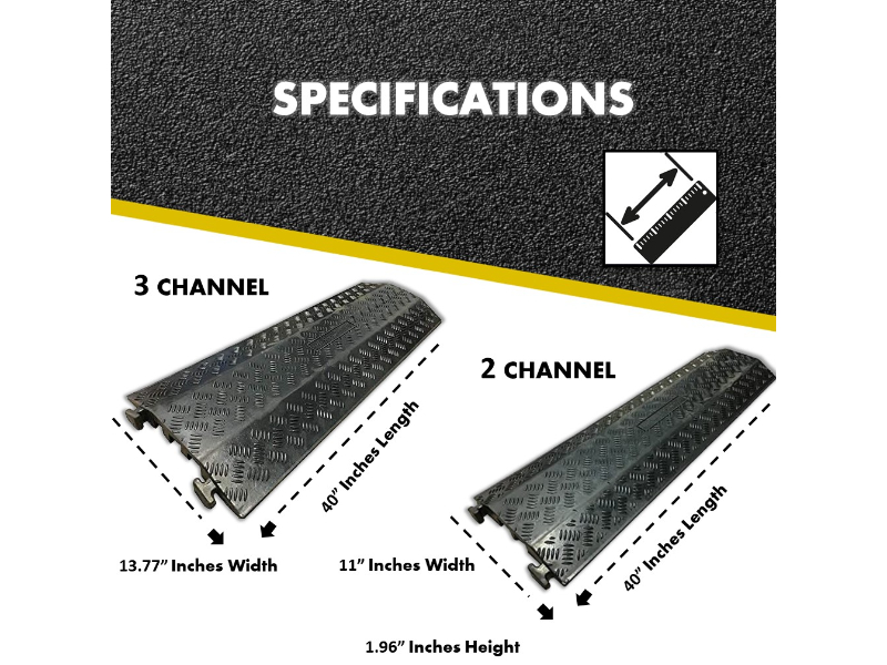 Kable Kontrol™ Rubber Drop Over Cable Protectors & Floor Cord Covers