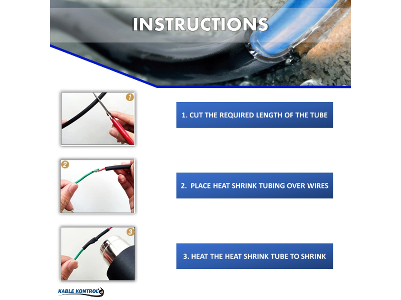Kable Kontrol™ Adhesive Lined Dual Wall Heat Shrink Tubing - 3:1 Shrink ...
