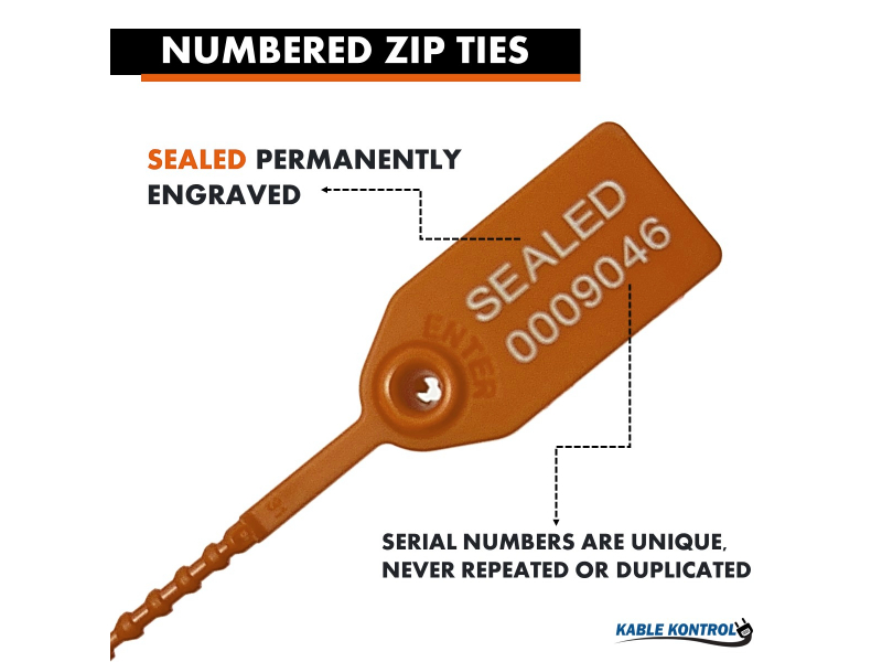 Kable Kontrol® Pull Tight Numbered Identification and Tamper Evident ...