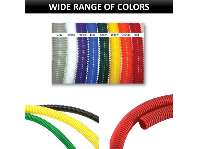 Kable Kontrol® Colored Wire Loom Tubing | Convoluted Split Loom