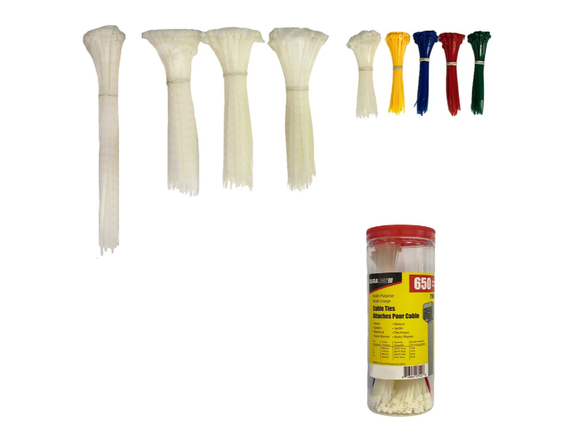 Duraline® Assorted Cable Zip Tie Kits - Multicolored & Multi-Length