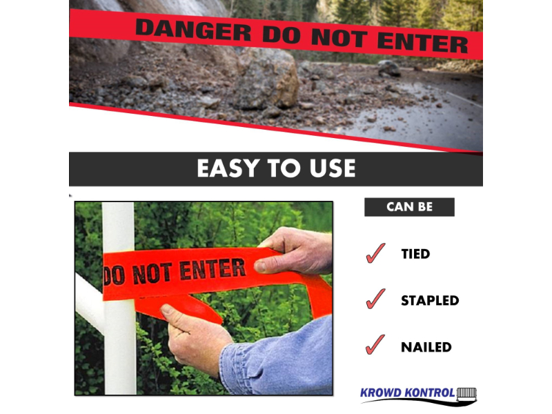 3" Wide Caution & Danger Do Not Enter Tape | Warning Tape