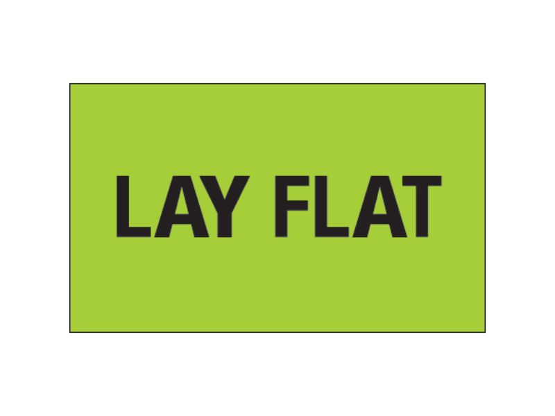 Lay Flat Fluorescent Green Labels