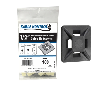 Kable Kontrol® Adhesive Backed Cable Tie Mounts | Adhesive Zip Tie Mounts