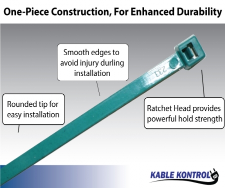 Act Metal Detectable Cable ties | Teal | FDA Approved