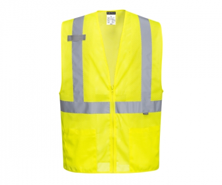 Zip Up Hi Vis Mesh Vest | Safety Vest