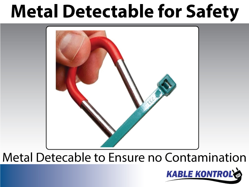 Metal Detectable Cable Ties | Metal Detectable Tie Wraps - FDA Approved