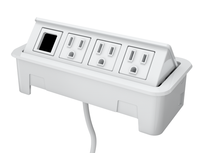 Nacre In Surface Power & Data Grommet - 4 Port