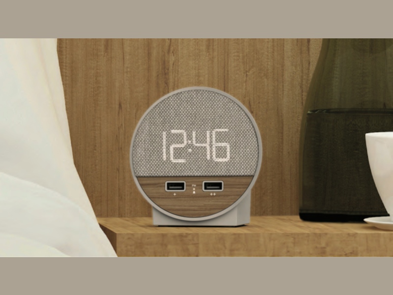 Nonstop® Station O - Alarm Clock with Dual USB Outlets