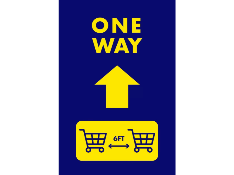 Notrax Cart Cart One Way Entry Floor Mats With Arrow And Symbol 190OW ...
