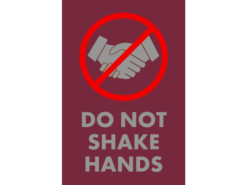 Notrax Do Not Shake Hands Entry Floor Mats With Symbol 194NS Series