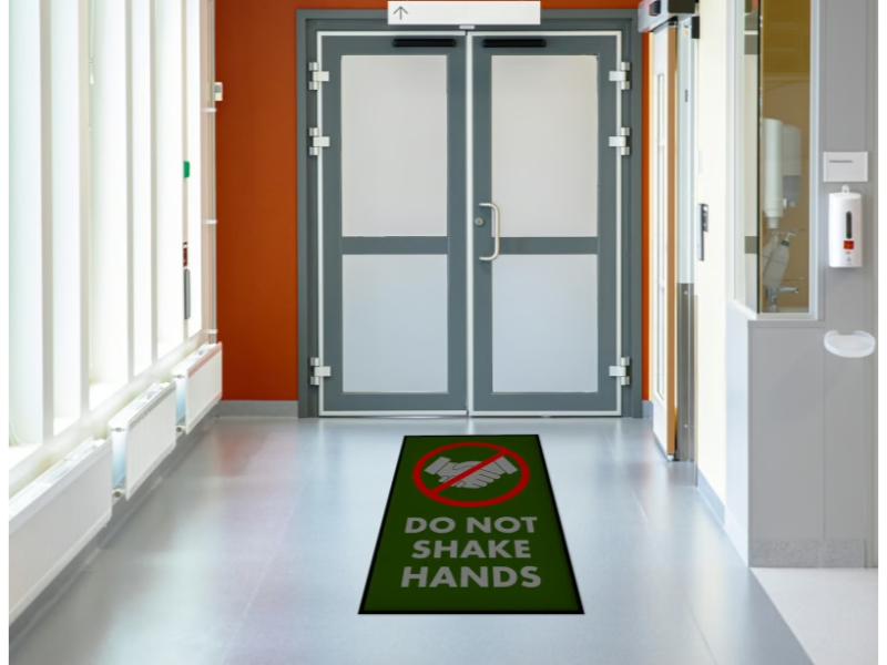 Notrax Do Not Shake Hands Entry Floor Mats With Symbol 194NS Series