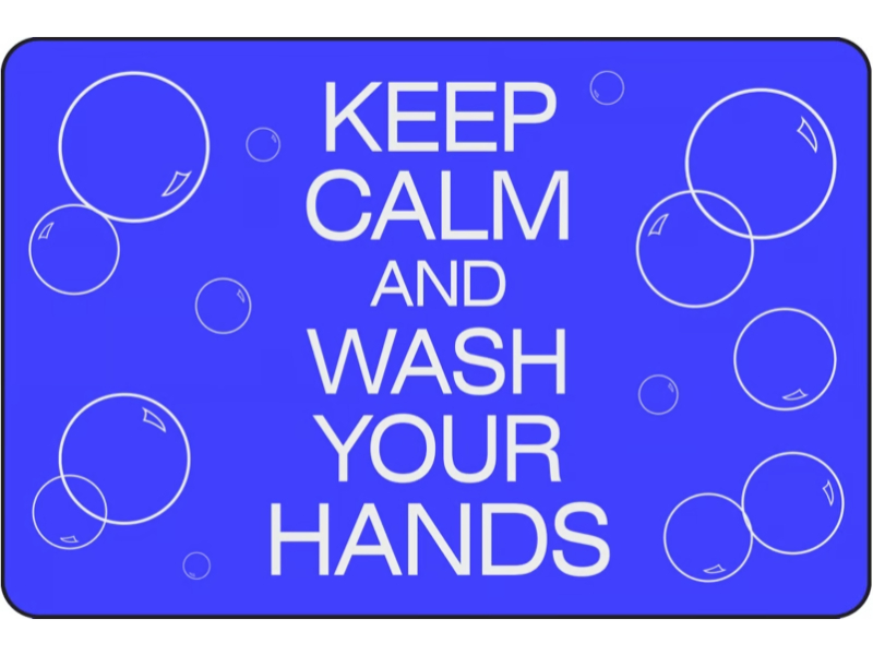 Notrax Keep Calm and Wash Hands Bathroom Mats 194CW Series
