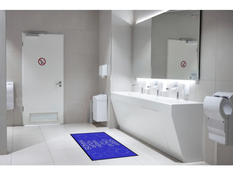 Notrax Keep Calm and Wash Hands Bathroom Mats 194CW Series