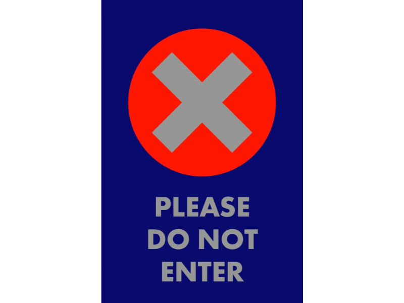 Notrax Please Do Not Enter Entry Floor Mats 194PE Series