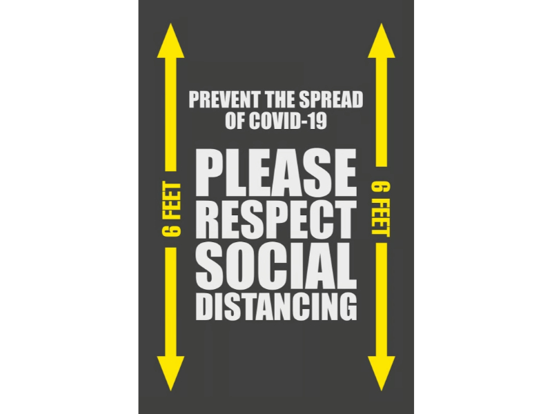 Notrax Please Respect Social Distancing Entry Floor Mats 194RD Series