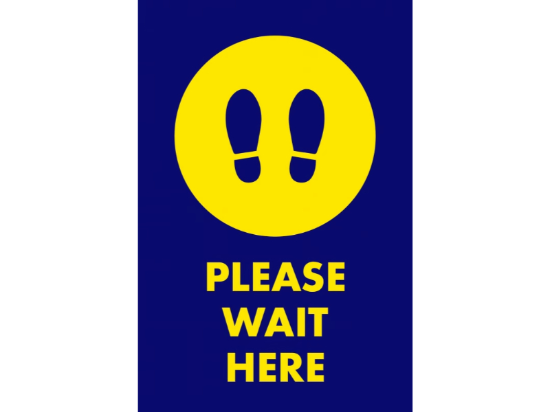 Notrax Please Wait Here Entry Floor Mats With Symbol 194WH Series