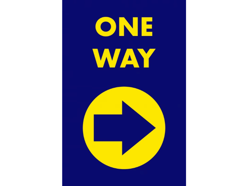 Notrax Social Distance One Way Right Arrow Entry Floor Mats 194AR Series
