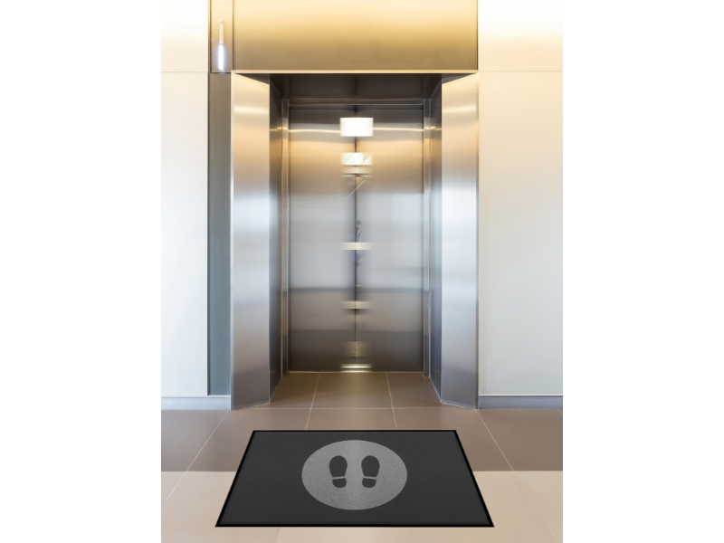 Notrax Social Distancing Feet Stand Here Entrance Floor Mats 194FH Series