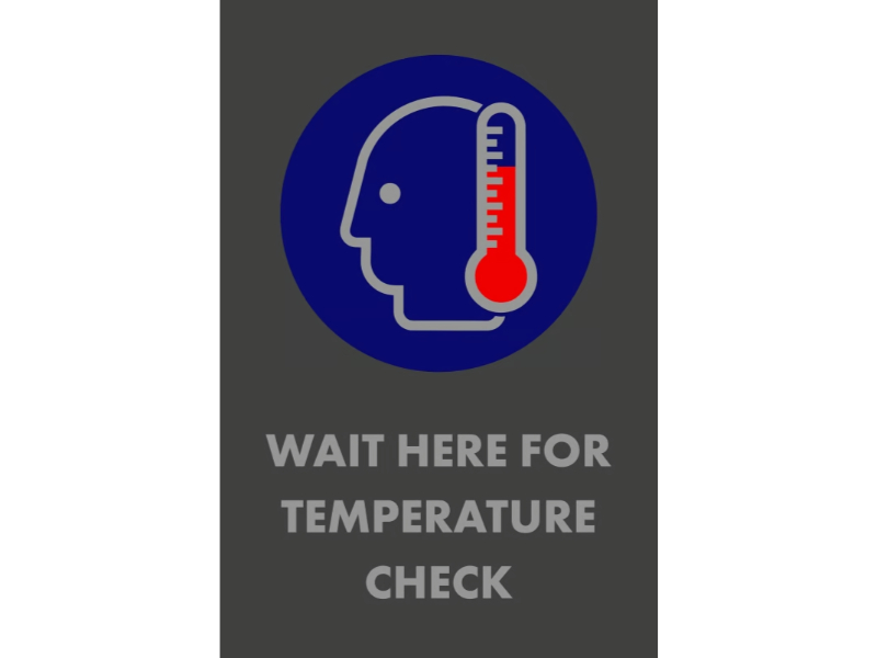 Notrax Wait Here for Temperature Check Entry Floor Mats with Symbol ...
