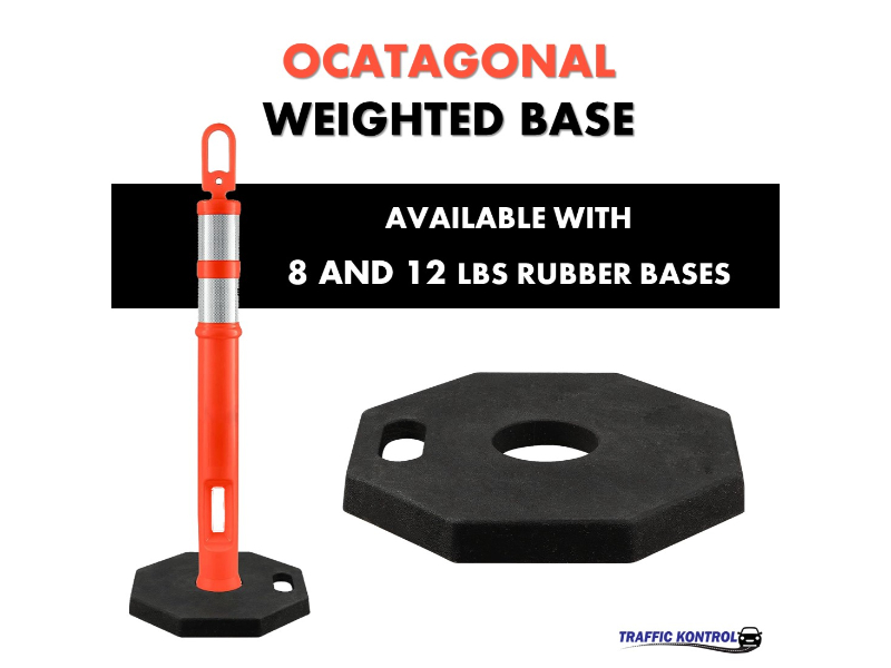 Traffic Kontrol® Orange Traffic Delineator Posts Kit