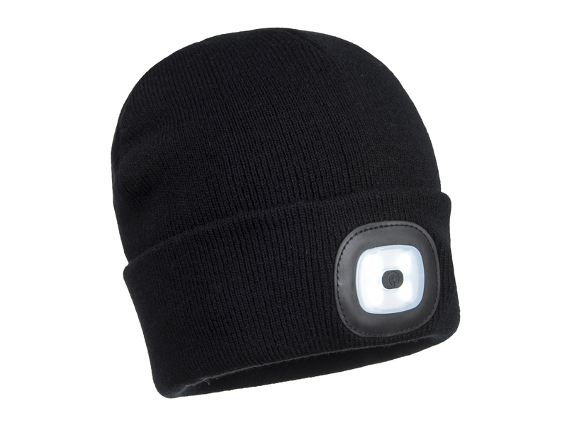 Portwest® B029 LED Head Light Hi Vis Beanie Winter Hat
