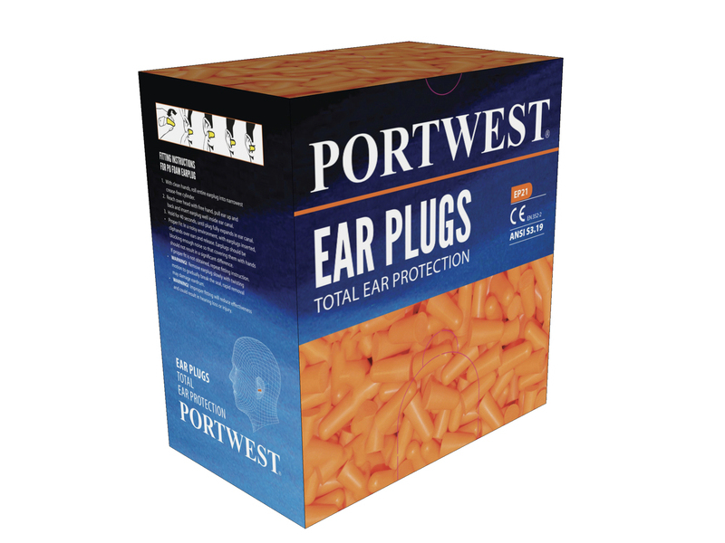 Portwest® Foam Ear Plug Bulk Pack - 500 Pairs
